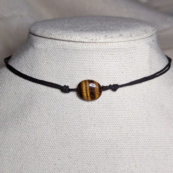 Handmade | Jewelry | Tigers Eye Chunk Crystal Boho Hippie Adjustable ...